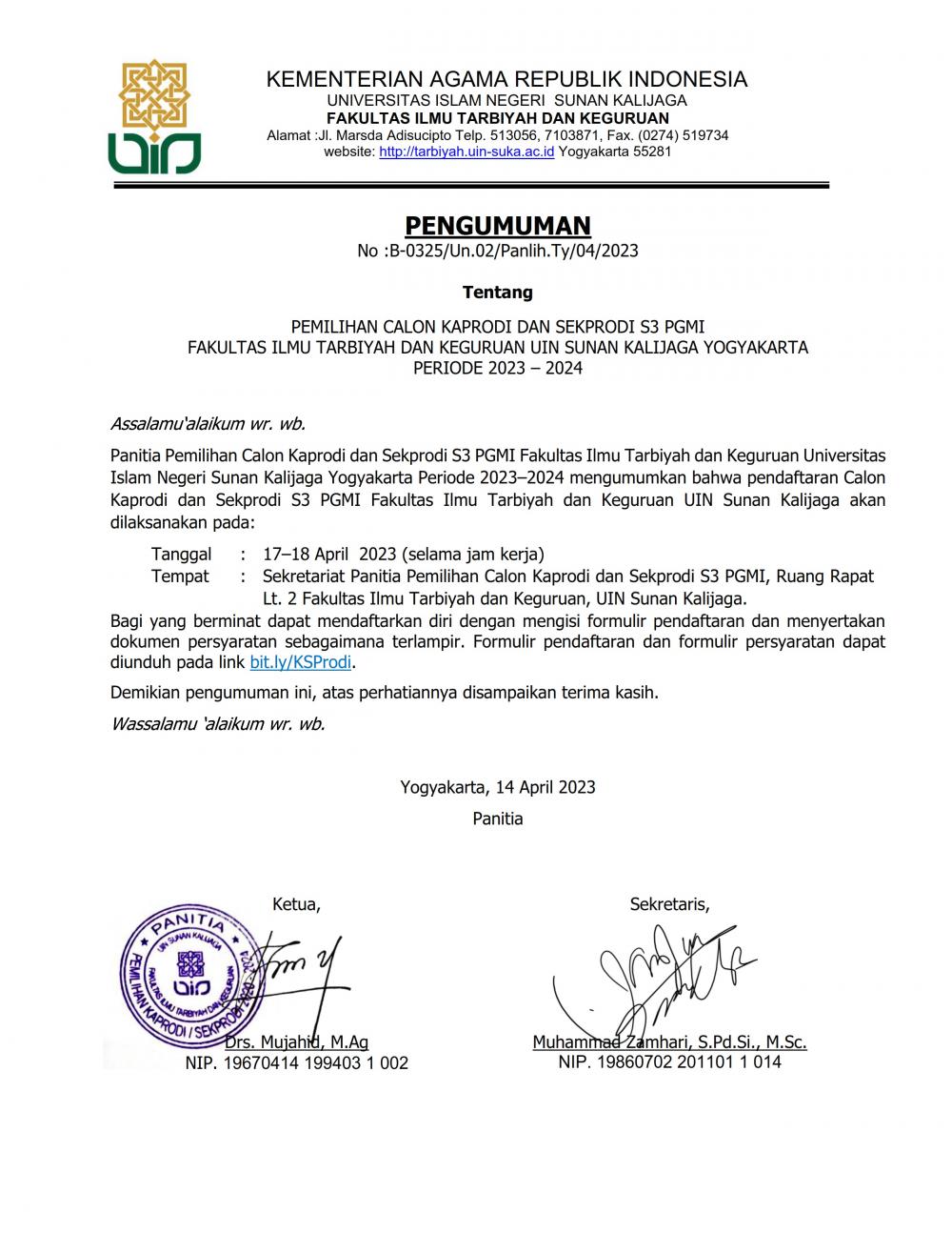 Fakultas Ilmu Tarbiyah dan Keguruan UIN Sunan Kalijaga Yogyakarta